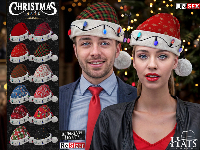 Second Life Marketplace - [HW] THE PREMIUM SANTA HATS LIGHTS